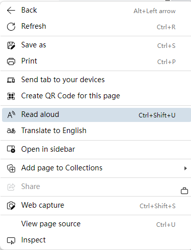 How to use the Read aloud feature of the Edge browser – Site Portal